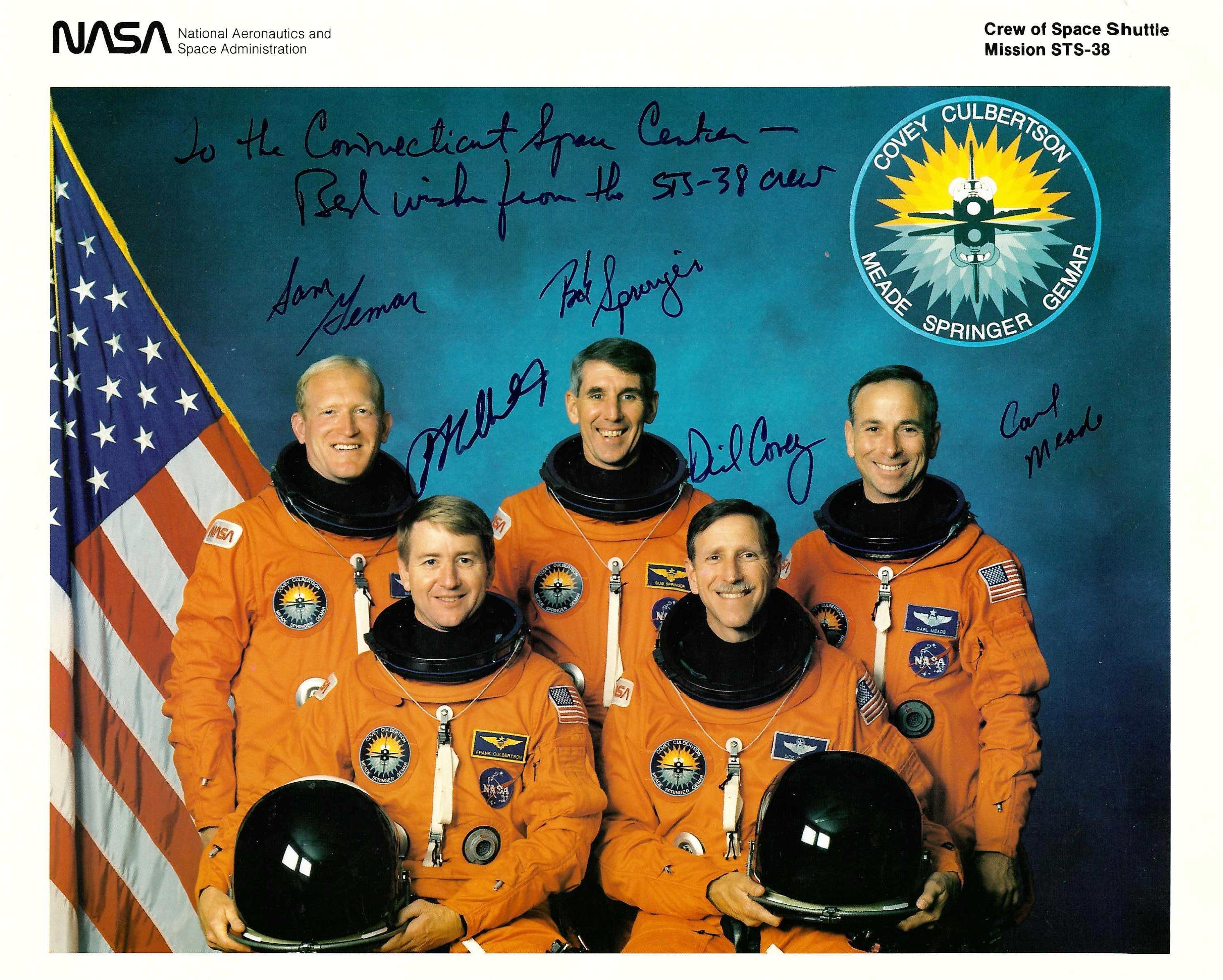 Space Shuttle mission STS-38 crew handsigned NASA litho – Astro ...